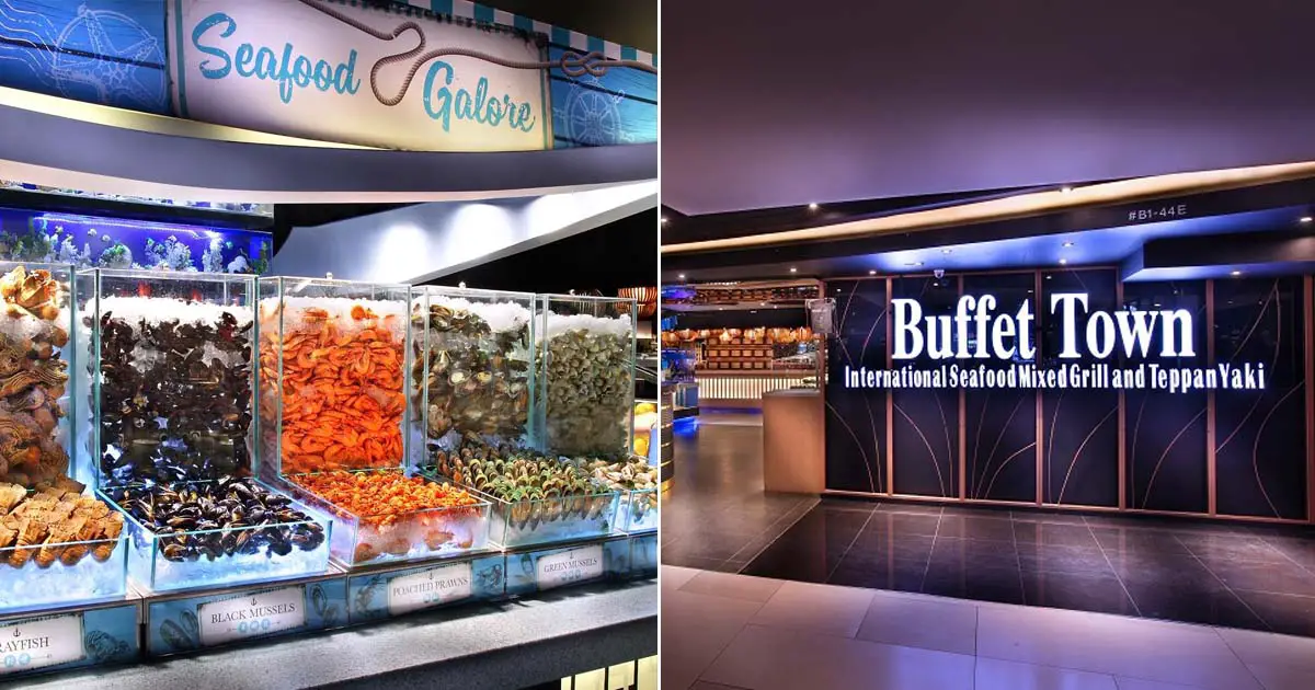 Buffet Town is halal; seafood, mixed grill & teppanyaki from S$26.80++